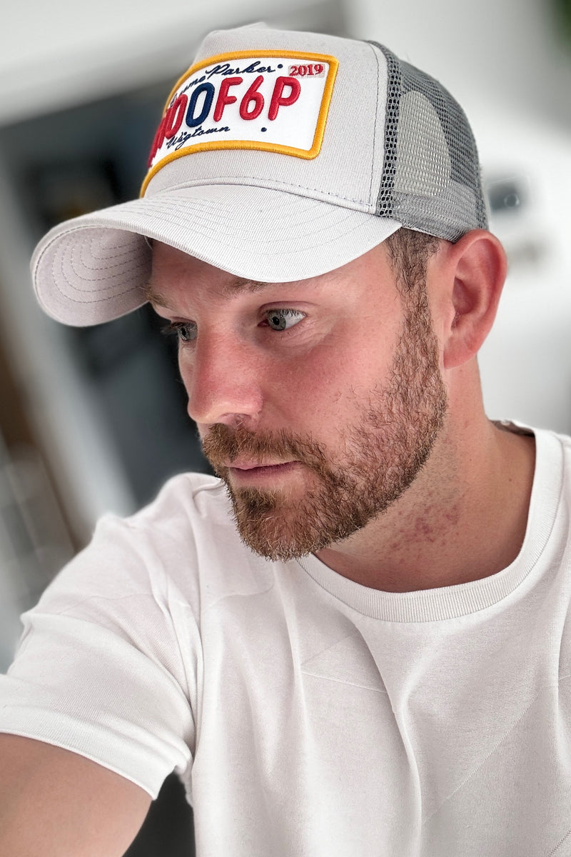 Grey "License Plate" Baseball Cap – The Hoof GP Merch